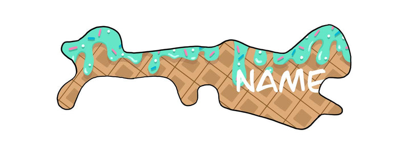 Ice Cream Theme Cranial Helmet Decal - DocBandStickers